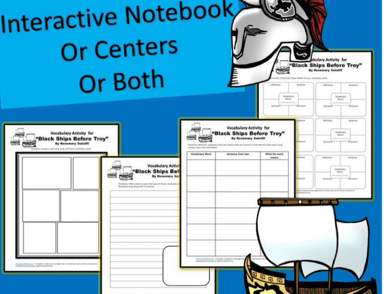 "Black Ships Before Troy" Excerpt Activities - www.teach2write.com