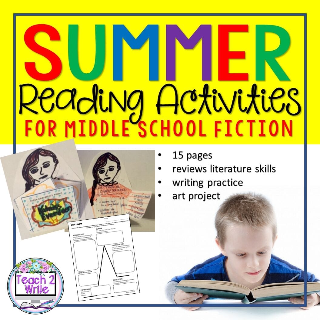 Summer Reading Activities For Your Middle Schooler Www teach2write