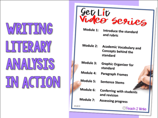 The Secret to Teaching Writing Literary Analysis - www.teach2write.com