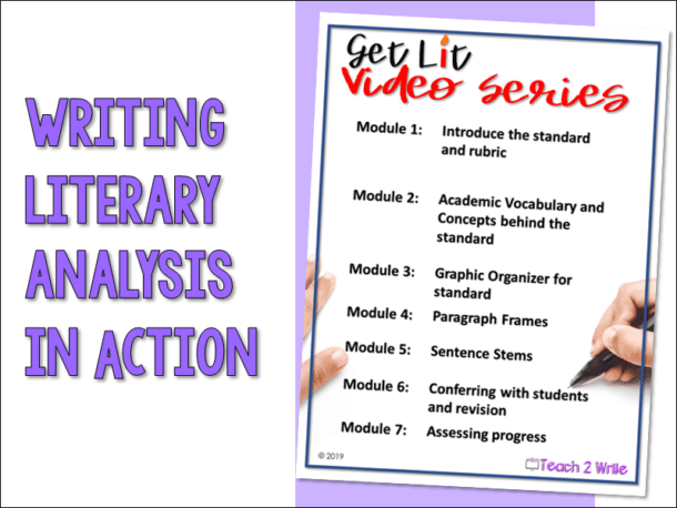 The Secret to Teaching Writing Literary Analysis - www.teach2write.com